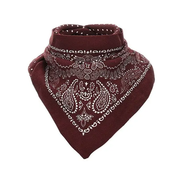 Destin Wool Scarf With Bandanda Motif