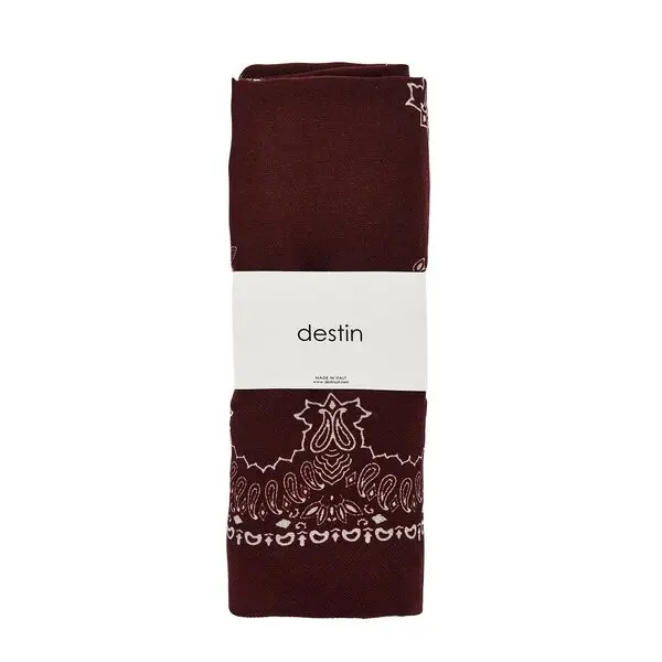 Destin Wool Scarf With Bandanda Motif