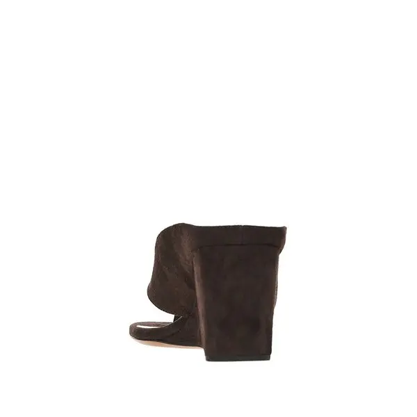 Alaïa Suede Leather 'cube' Thong Mules