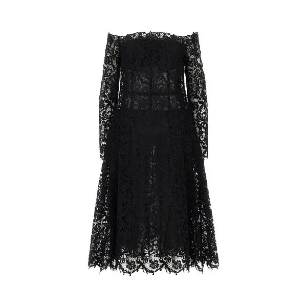 Fendi Macramè Lace Midi Dress