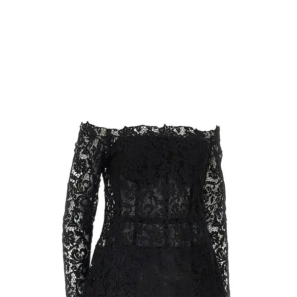 Fendi Macramè Lace Midi Dress