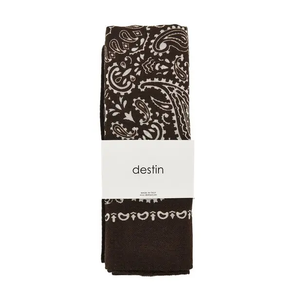 Destin Judy' Wool Squared Scarf - Brown