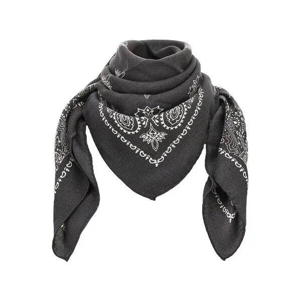 Destin Judy' Wool Squared Scarf - Grey