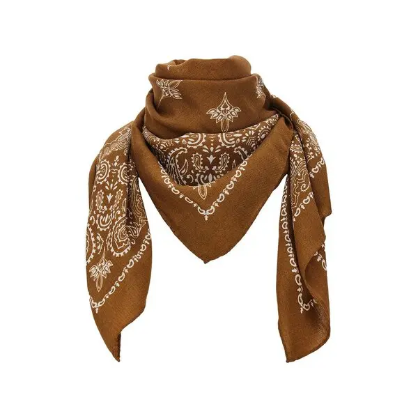 Destin Judy' Wool Squared Scarf - Brown