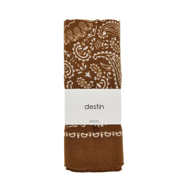 Destin Judy' Wool Squared Scarf - Brown