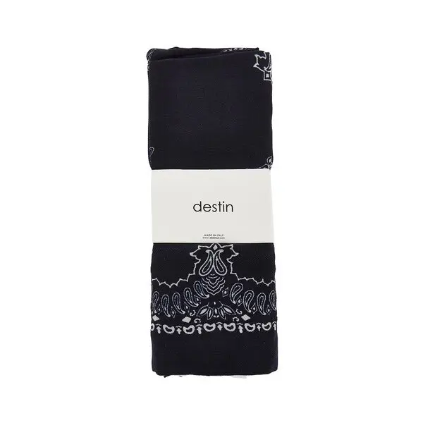 Destin Wool Scarf With Bandanda Motif