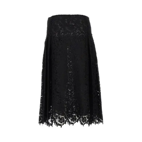 Fendi Macramè Lace Midi Skirt