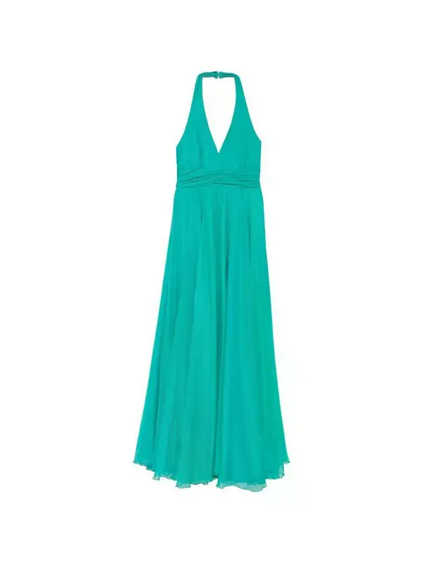 ALESSANDRO LEGORA Halterneck Ruched-waist Dress