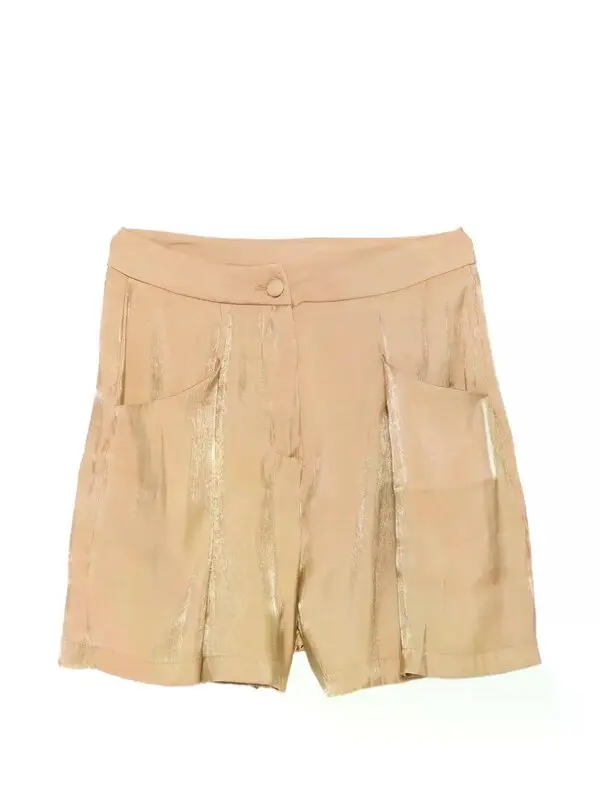 MARC ELLIS Pleated Satin Shorts