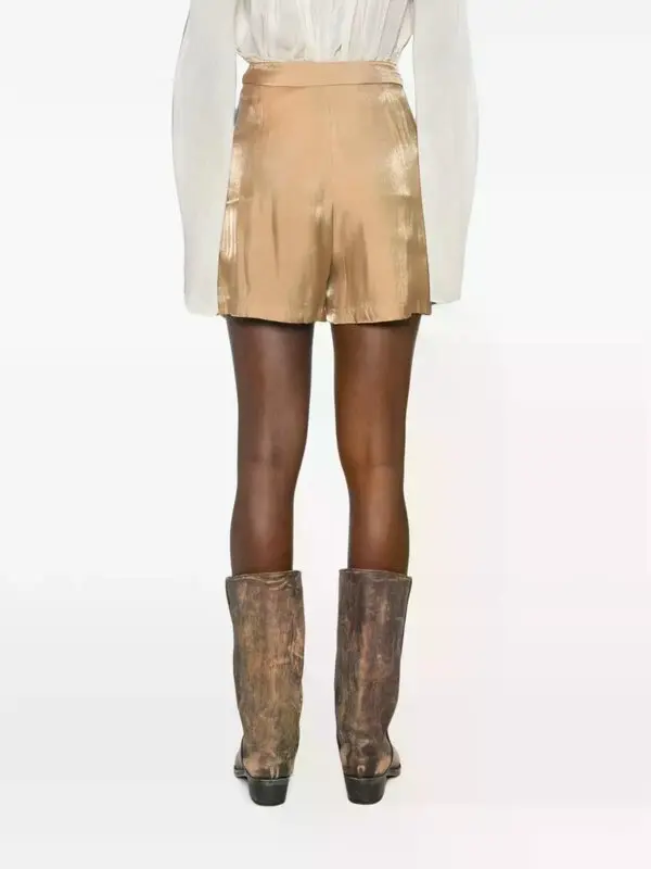 MARC ELLIS Pleated Satin Shorts