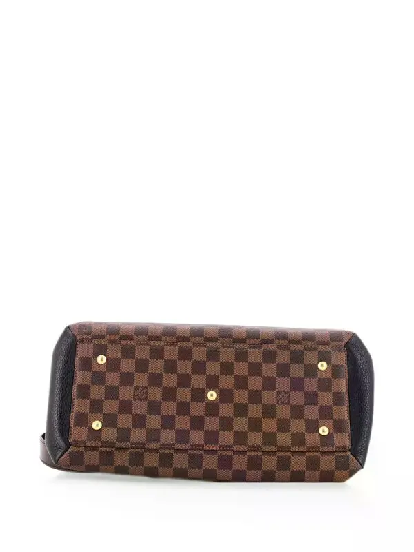 LOUIS VUITTON Normandy Handbag Damier And Leather Satchel