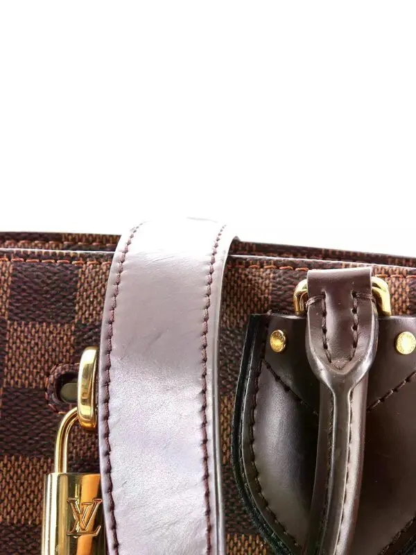 LOUIS VUITTON Normandy Handbag Damier And Leather Satchel