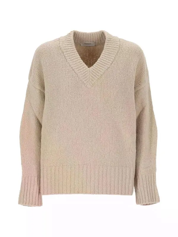 Agnona V-neck Chunky-knit Wool Sweater