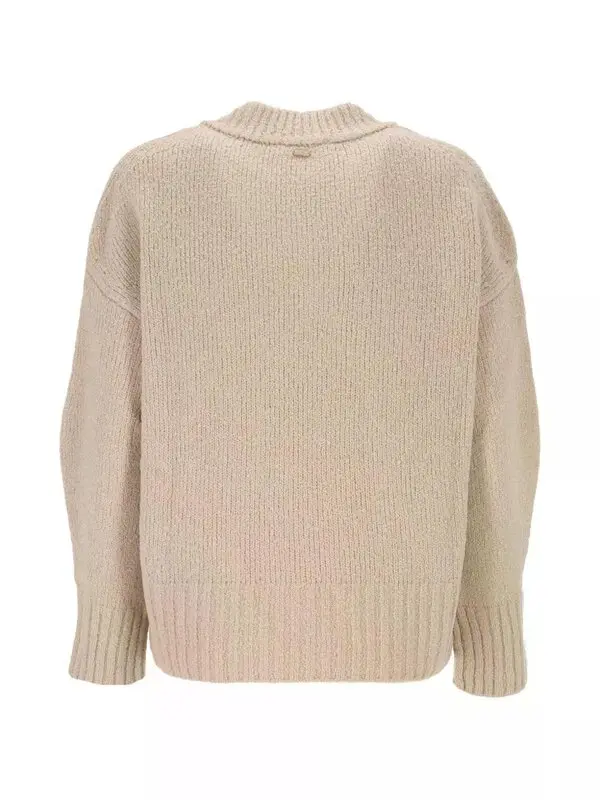 Agnona V-neck Chunky-knit Wool Sweater
