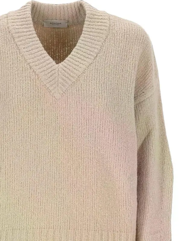 Agnona V-neck Chunky-knit Wool Sweater