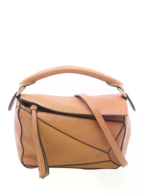 Loewe 2010-2026 Mini Calfskin Puzzle Edge Satchel - Brown