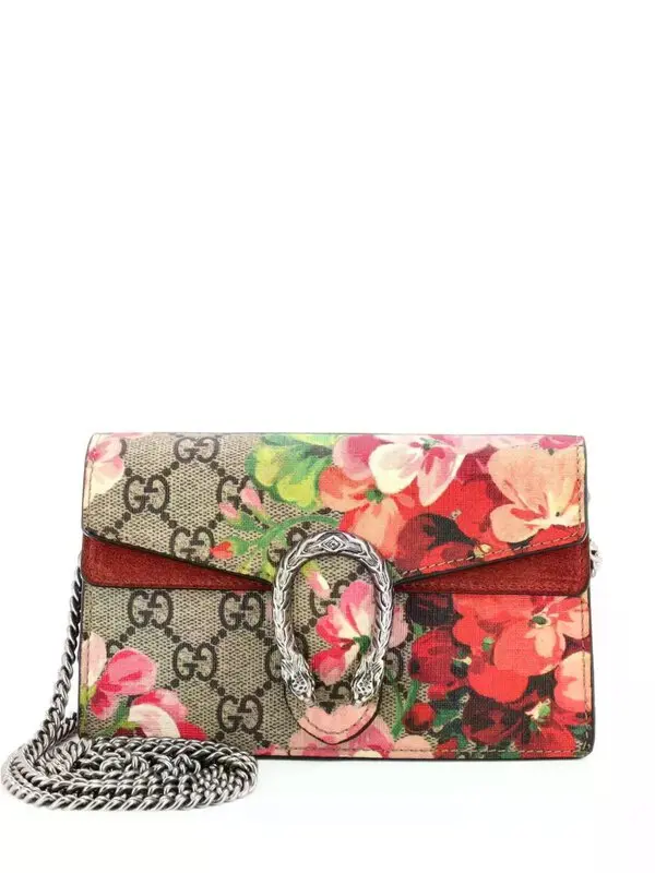 Gucci Dionysus Blooms Print Gg Coated Canvas Super Mini Cross Body Bag