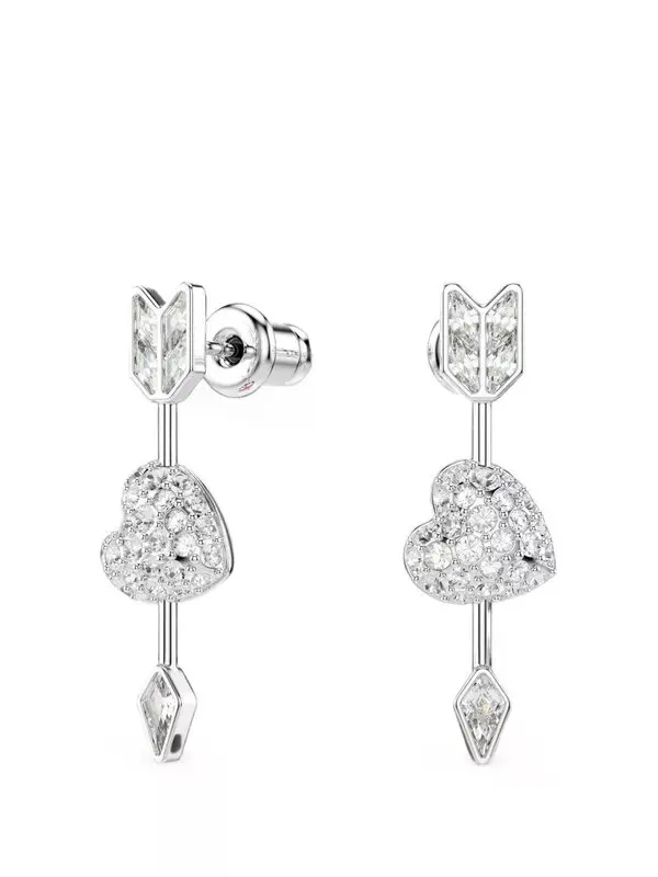 SWAROVSKI Idyllia Crystal Heart-motif Earrings