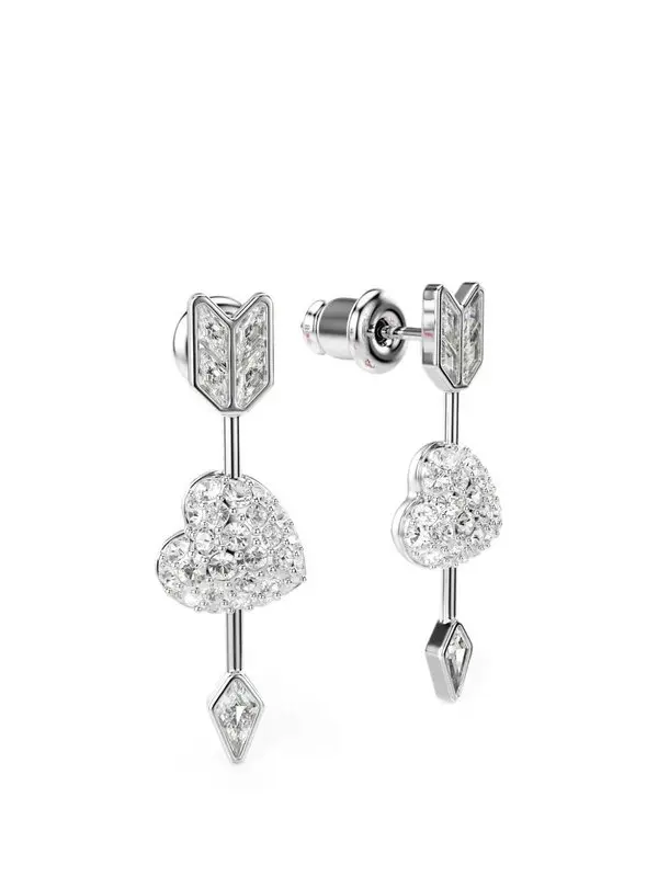 SWAROVSKI Idyllia Crystal Heart-motif Earrings