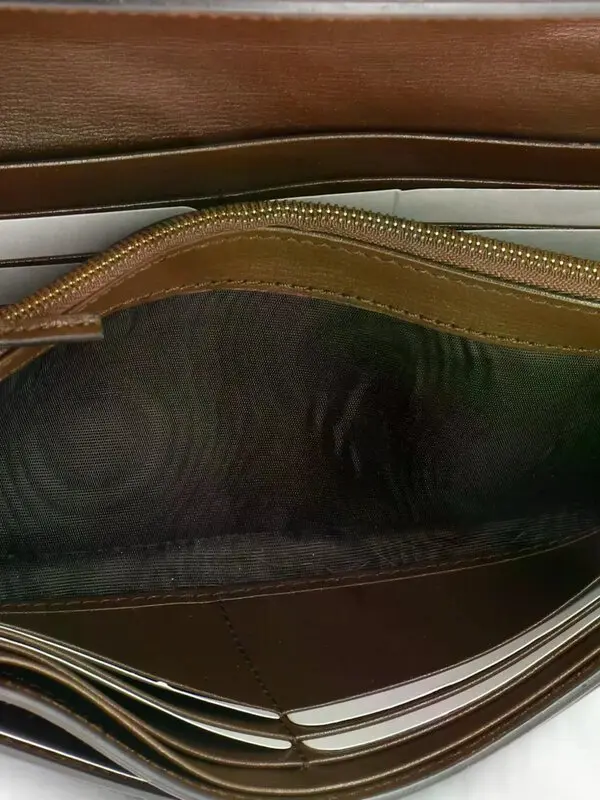 Gucci Jackie 1961 Continental Chain Wallet Gg Coated Canvas Shoulder Bag - Brown