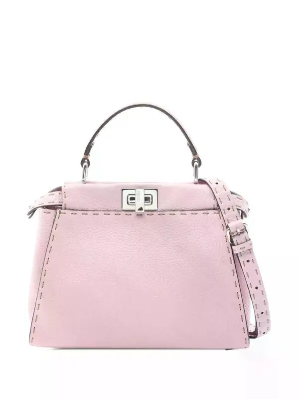 Fendi 2010-2026 Mini Leather Selleria Peekaboo Iconic Satchel