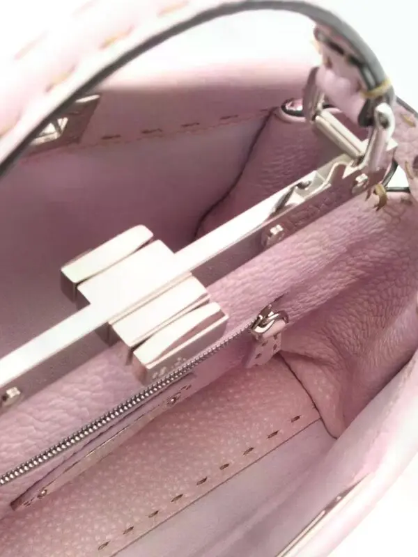 Fendi 2010-2026 Mini Leather Selleria Peekaboo Iconic Satchel