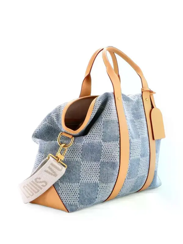 LOUIS VUITTON Weekend Nm Damier 3d Denim Tote Bag - Blue