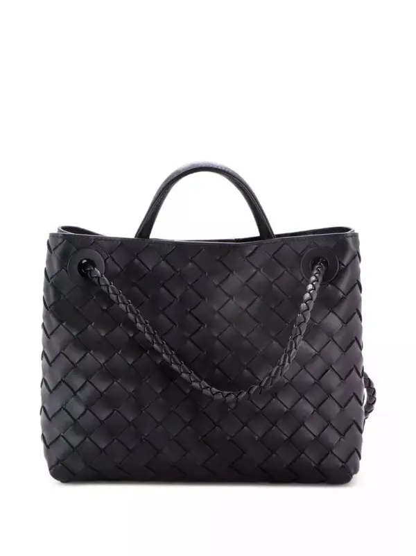 Bottega Veneta Intrecciato Nappa Andiamo Tote - Black
