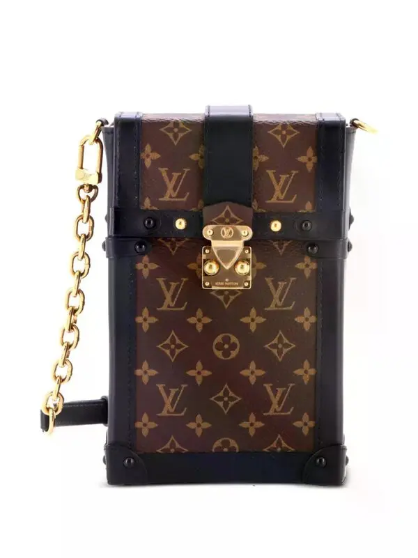 LOUIS VUITTON Monogram Canvas Vertical Trunk Pochette Crossbody Bag