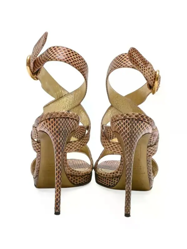 Dolce & Gabbana 2010s Embossed Slingback Sandals
