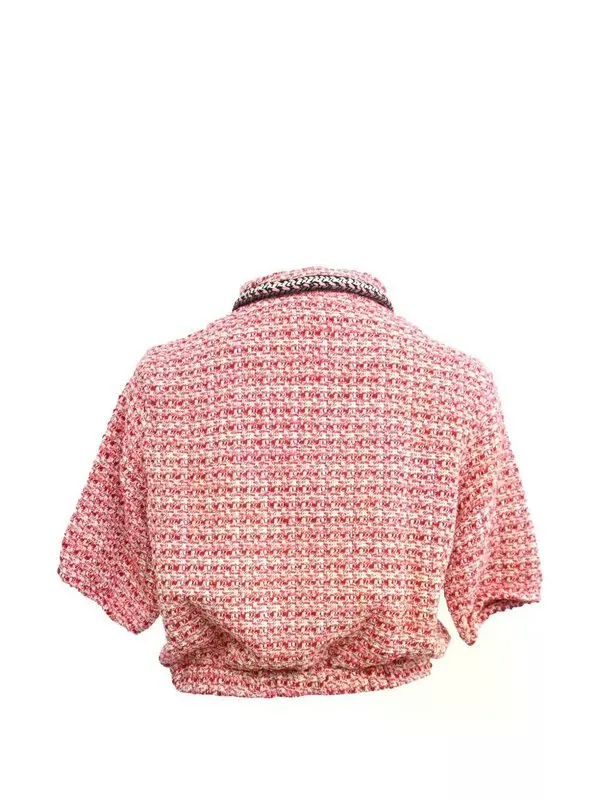 Maje Tweed Polo Top