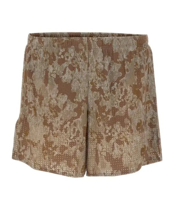 Satisfy Spaceo 5 Perforated Drawstring Shorts - Brown
