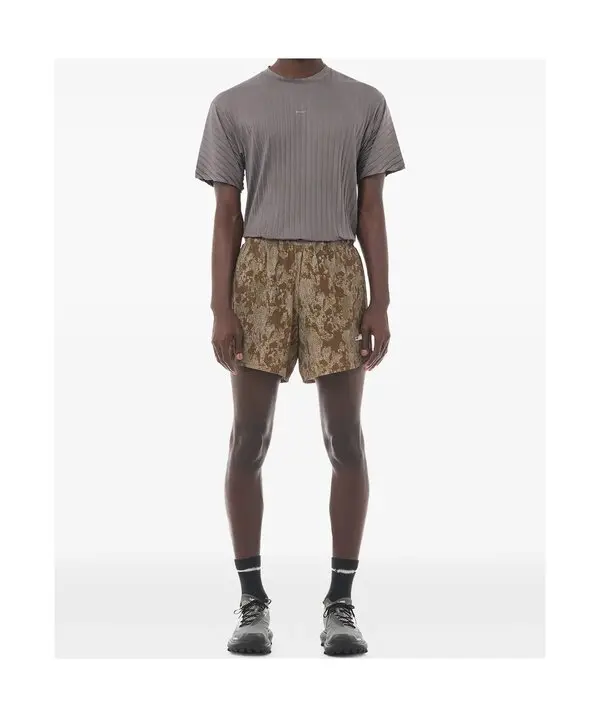 Satisfy Spaceo 5 Perforated Drawstring Shorts - Brown