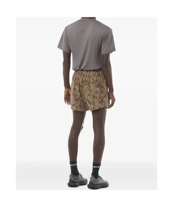 Satisfy Spaceo 5 Perforated Drawstring Shorts - Brown