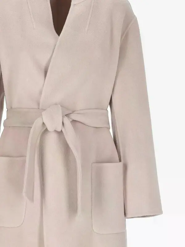 PUROTATTO Belted Shawl-collar Coat