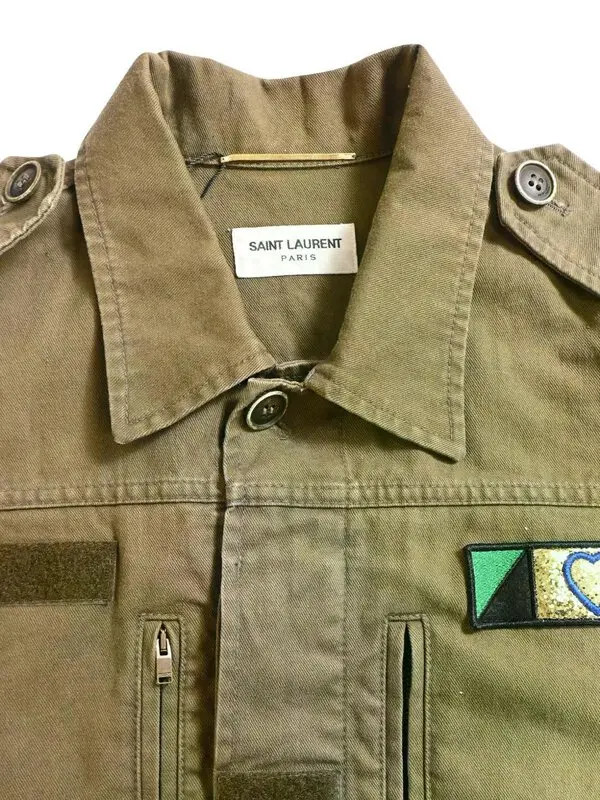 Saint Laurent 2017 Sweet Dreams Patch Military Jacket
