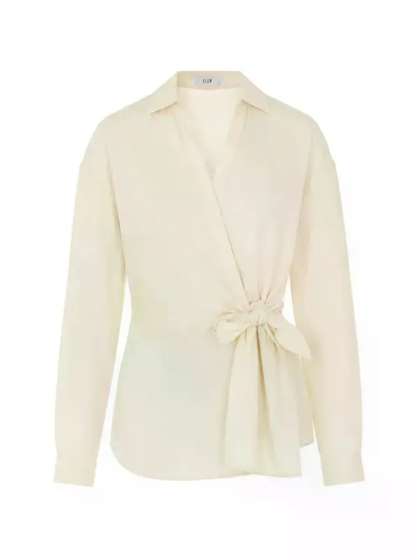ELEH Bow-detail Wrap Shirt