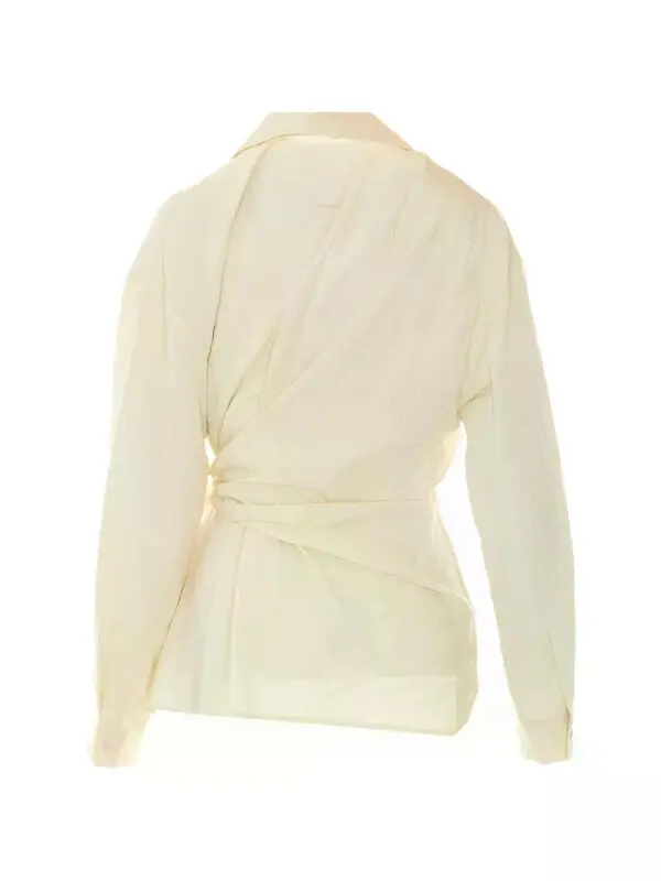 ELEH Bow-detail Wrap Shirt - Neutrals