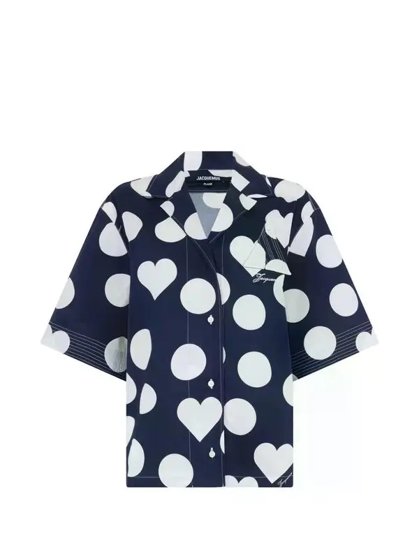 Jacquemus Polka-dot Heart-print Shirt