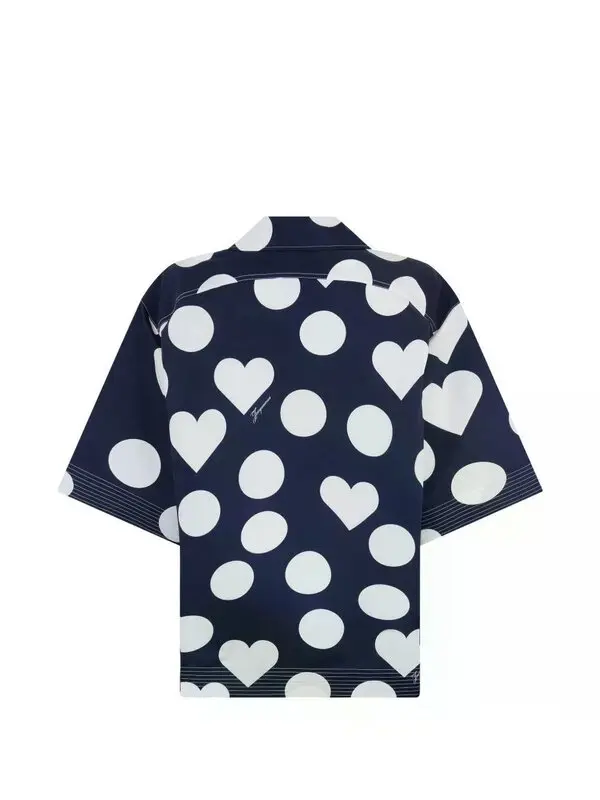 Jacquemus Polka-dot Heart-print Shirt