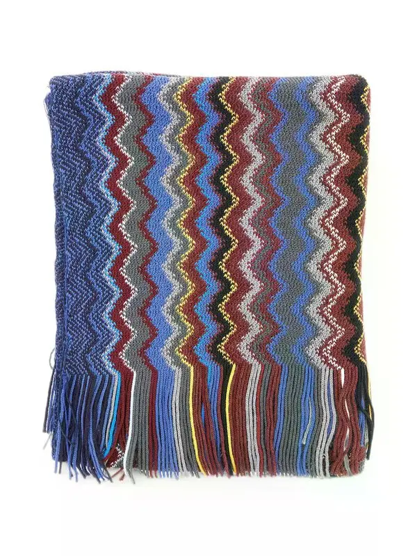 Missoni Zigzag-knit Fringed Scarf