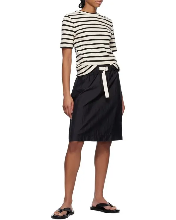JIL SANDER Buckled A-line Miniskirt - Black