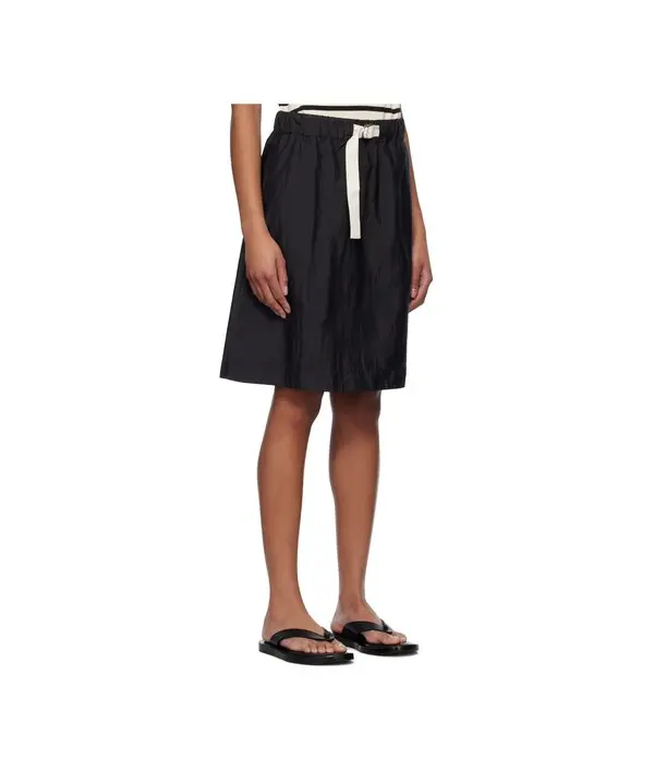 JIL SANDER Buckled A-line Miniskirt - Black