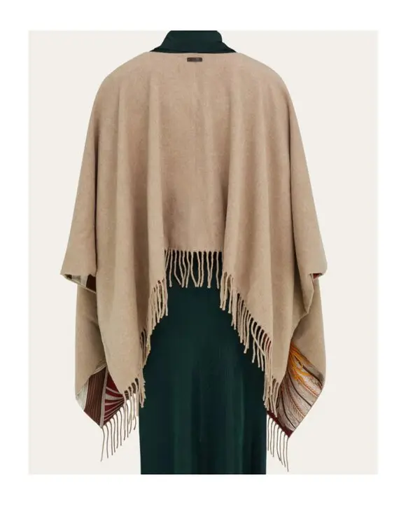 FERRAGAMO Cashmere And Silk Reversible Cape