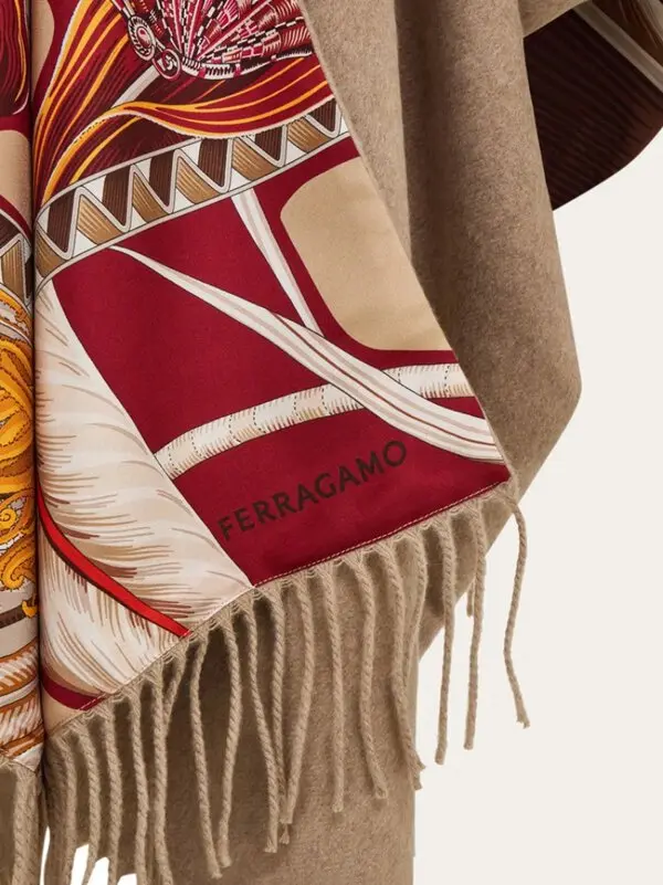 FERRAGAMO Cashmere And Silk Reversible Cape