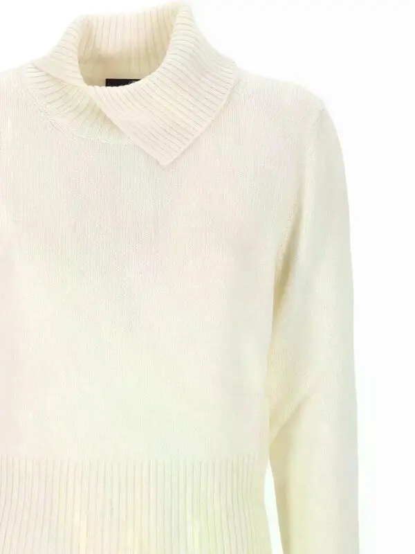 GRAN SASSO Ribbed-knit Shawl-collar Sweater