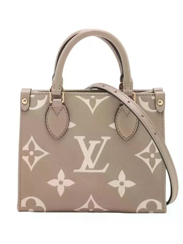 LOUIS VUITTON 2021-2026 Bicolor Monogram Empreinte Giant Onthego Bb Satchel