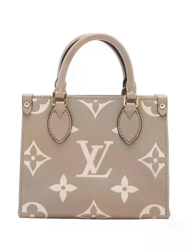 LOUIS VUITTON 2021-2026 Bicolor Monogram Empreinte Giant Onthego Bb Satchel