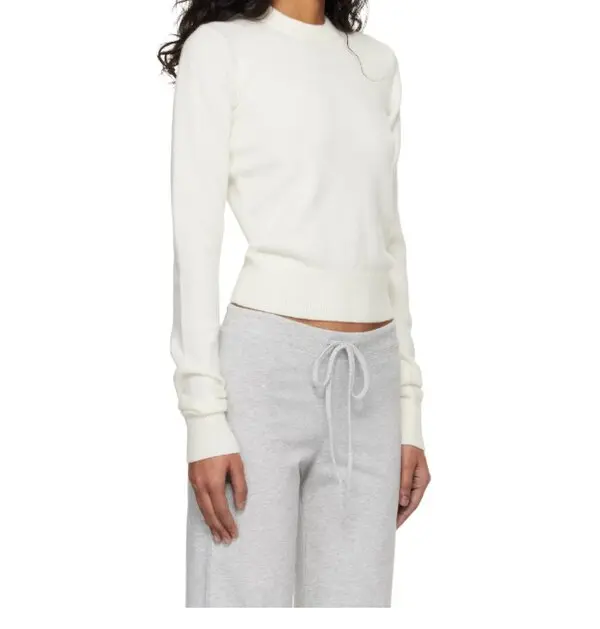 SKIMS Knitted Ribbed Fitted Round-neck Sweater