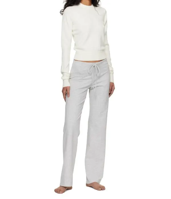 SKIMS Knitted Ribbed Fitted Round-neck Sweater